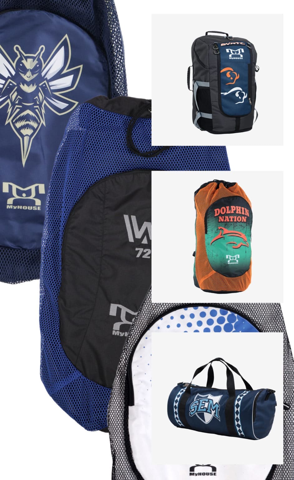 Custom Team Gear Bags - MyHOUSE Sports Gear - Custom Team Gear