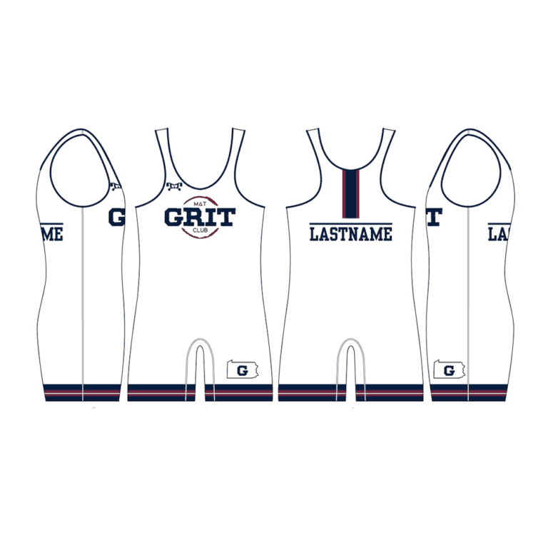 Grit Mat Club White Custom Mens Singlet - MyHOUSE Sports Gear