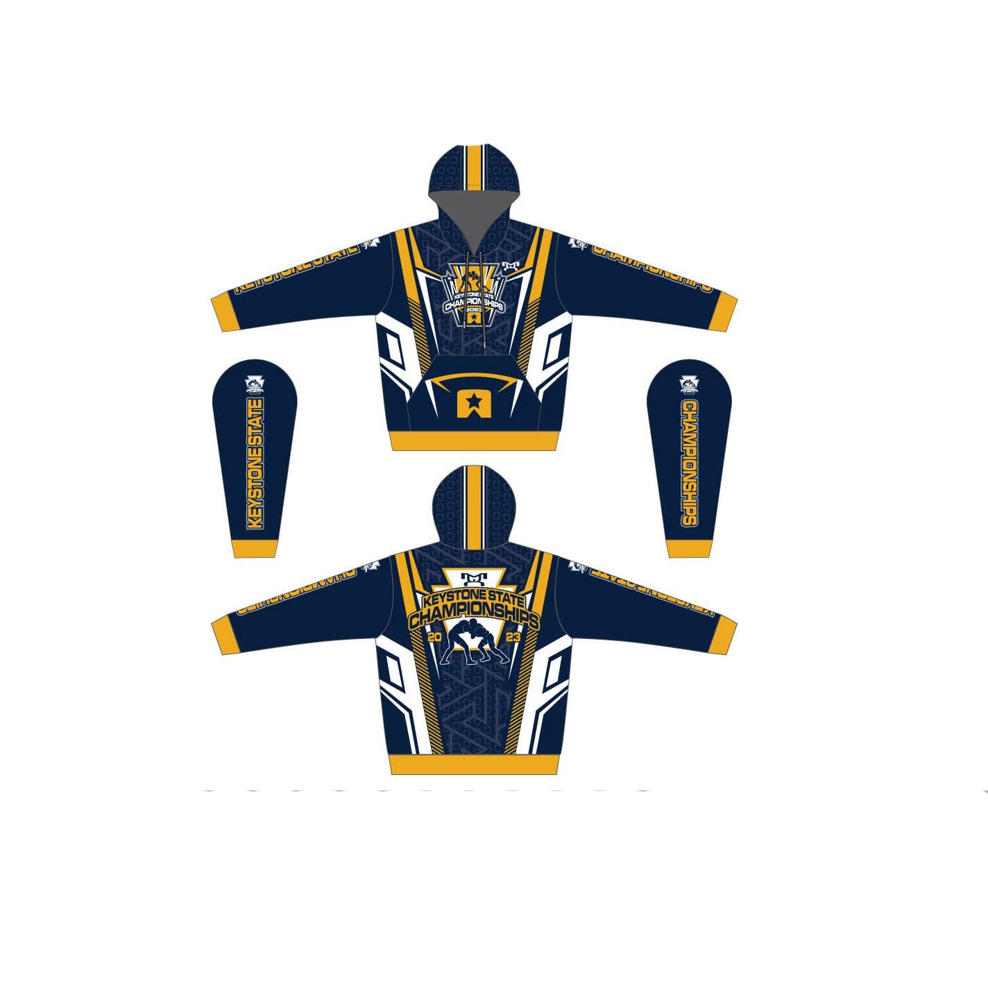 KEYSTONE STATE CHAMPS 2023 Navy Custom Sublimated Hoodie - MyHOUSE ...