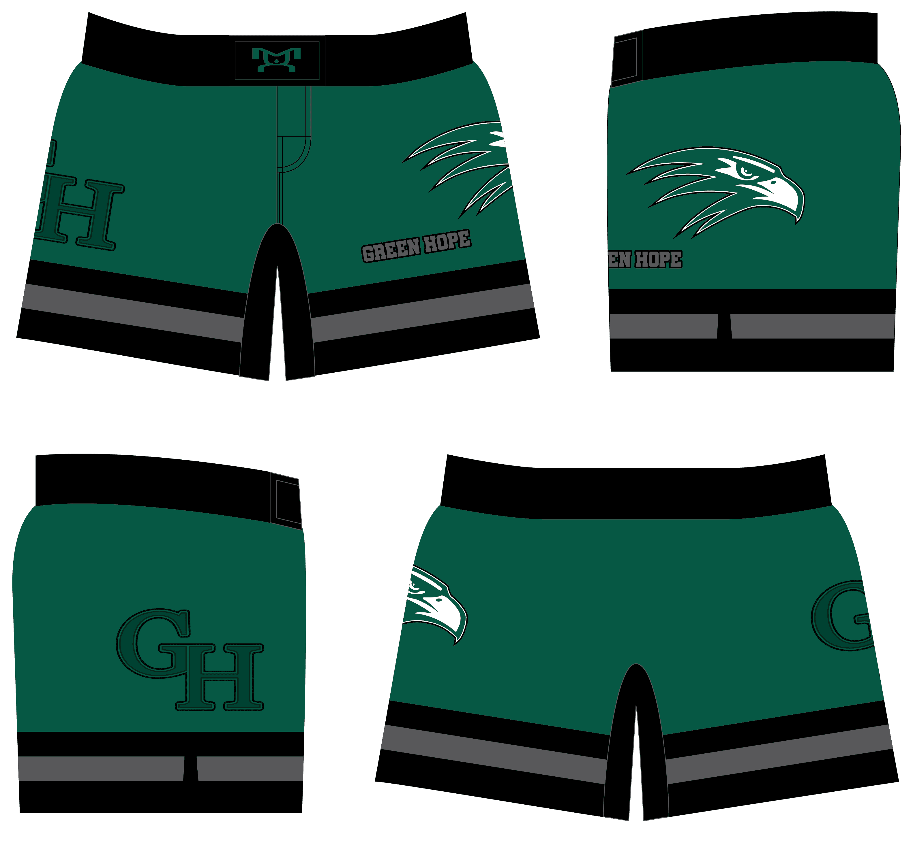 Green Hope High School Women's Custom Fight Shorts - MyHOUSE Sports Gear