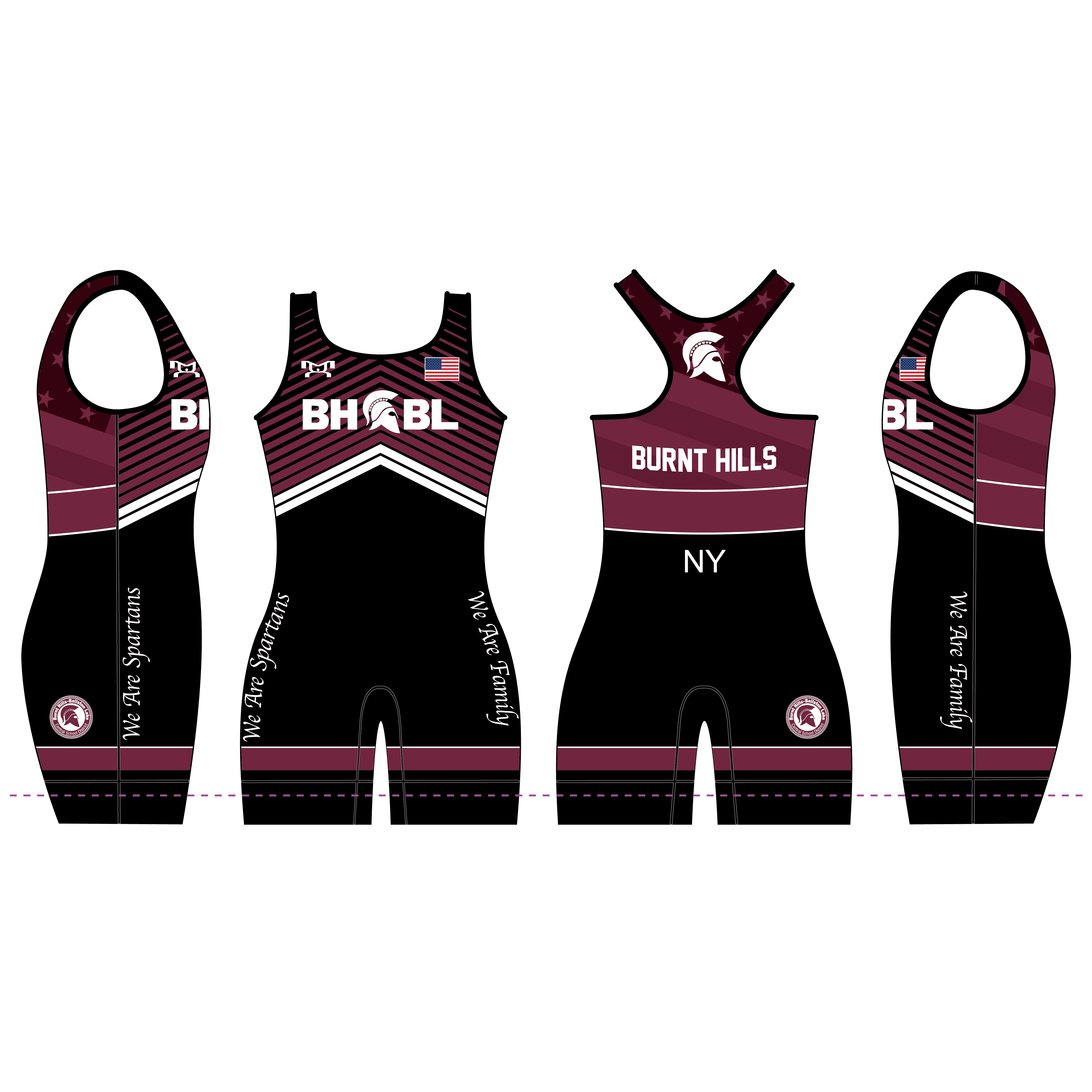 BH-BL Wrestling Custom Women’s Singlet – MyHOUSE Sports Gear