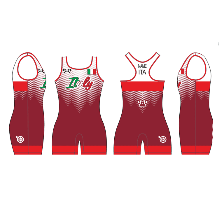 Italy UWW 2024 Women’s Red Freestyle Singlet (pre order) – MyHOUSE ...
