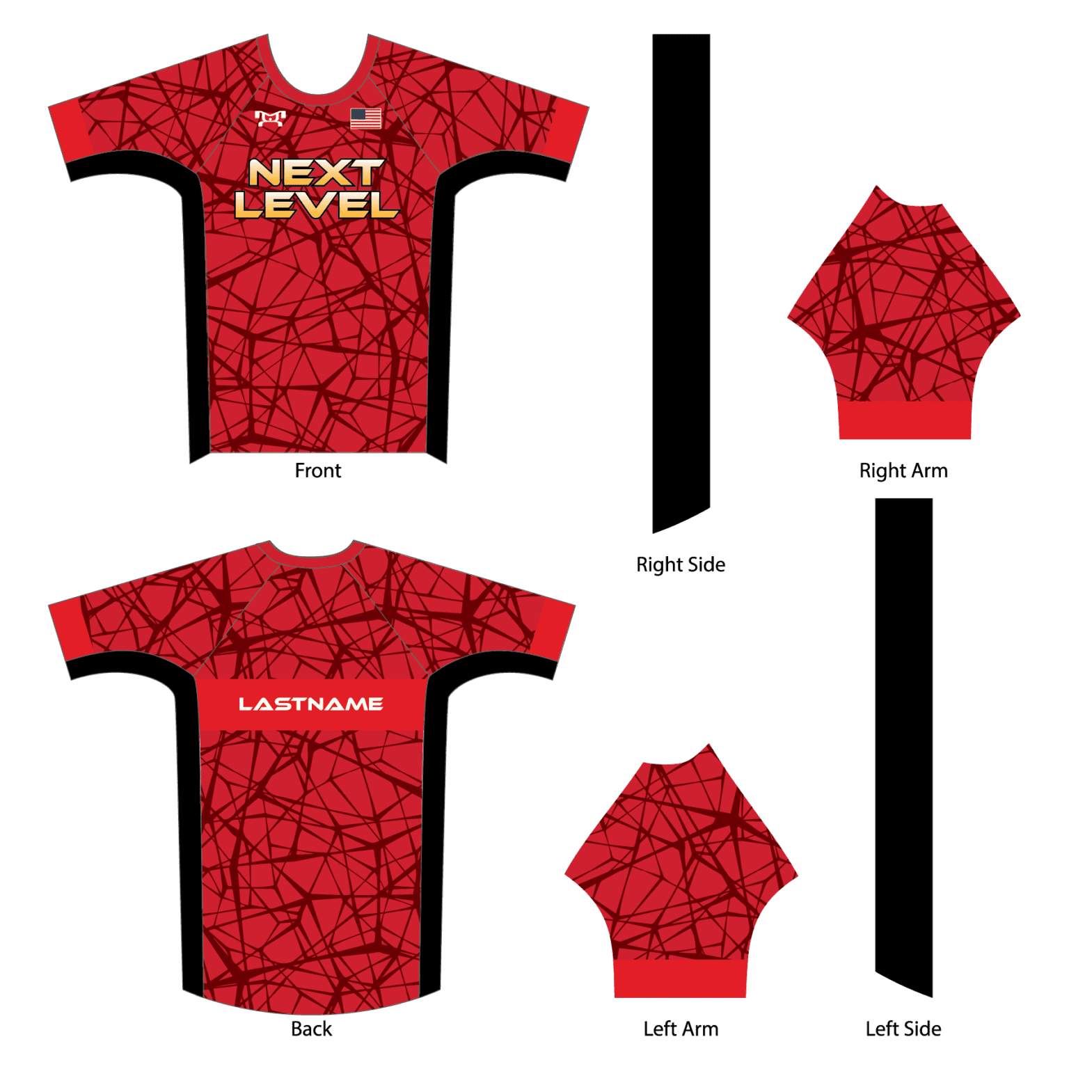 Next Level Custom Men’s RED Compression Shirt 2024 – MyHOUSE Sports Gear